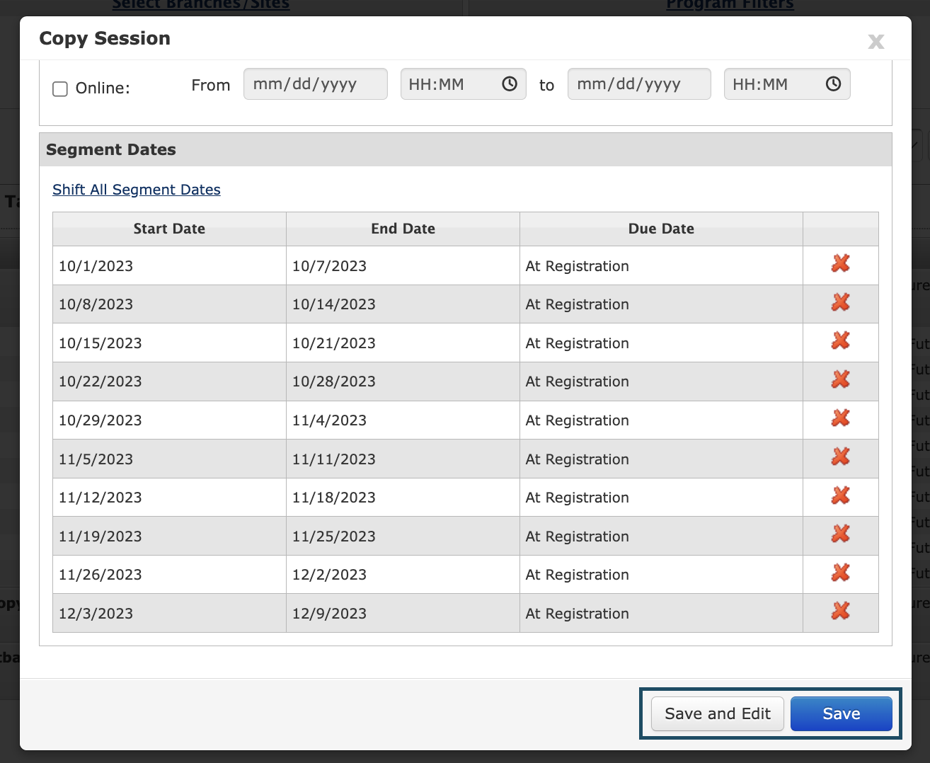 DAXKO OPERATIONS: Copy Program Sessions and Segments